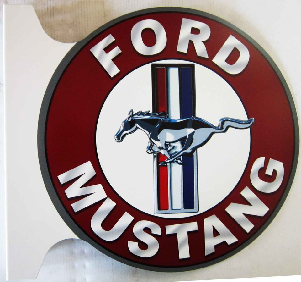 Ford Mustang 12" Round Sign - American Collectibles