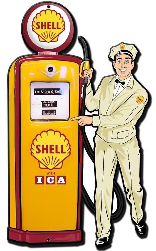 Shell Gas Station Attendant ( laser cut ) Metal Sign - American ...