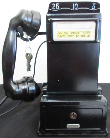 Gray Pay Station / Telephone w/ Handset Circa 1900's - American ...