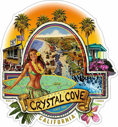 Historic Crystal Cove Newport Beach Laser Cut Metal Sign - American ...