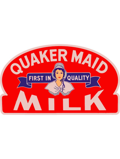 Quaker Maid Milk Plasma Cut Metal Sign - American Collectibles