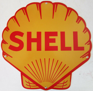Shell Clamshell Metal Sign ( Plasma-Cut ) - American Collectibles