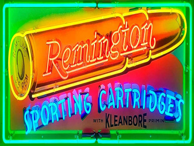 Remington Cartridges Advertising Neon Metal Sign (not real neon ...