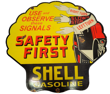 Shell Plasma Cut Safety Metal Sign - American Collectibles
