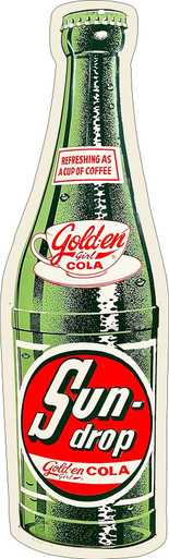 Sun Drop Cola Plasma Cut Advertising Metal Sign - American Collectibles