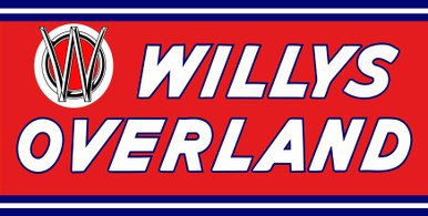 Willys Overland Metal Advertising Sign - American Collectibles