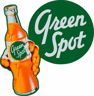 Green Spot Soda Laser Cut Metal Advertising Sign - American Collectibles