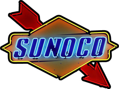 Sunoco Neon Stylized Laser Cut Metal Sign ( not real neon) - American ...