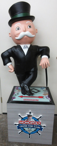 Monopoly Man Fiberglass Statue 40" Tall on 20" Tall base - American ...
