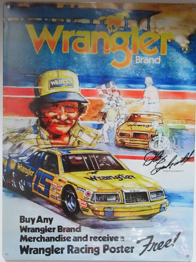 Wrangler "Dale Earnhardt" Metal Sign - American Collectibles