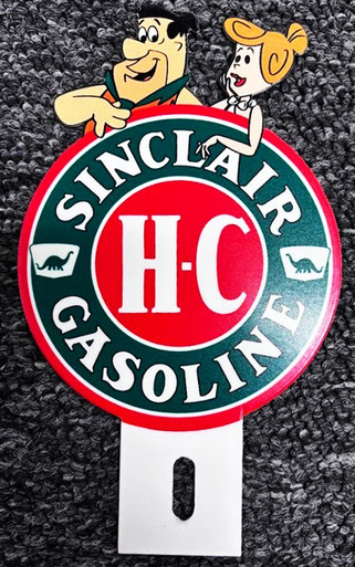 Sinclair Gasoline Metal License Plate Topper - American Collectibles