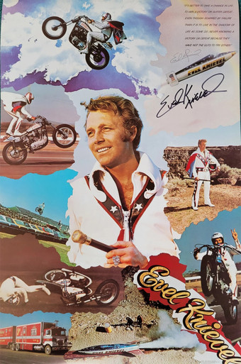 Evel Knievel Collage Metal Sign - American Collectibles