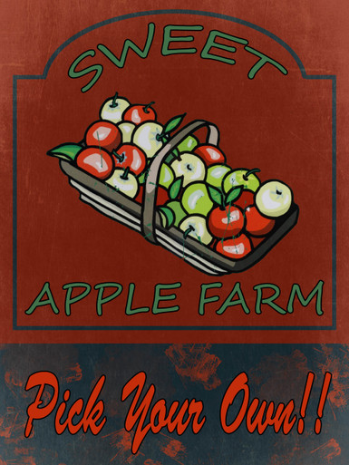 Sweet Apple Farm Metal Sign - American Collectibles