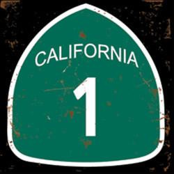 CA Highway 1 Metal Sign - American Collectibles