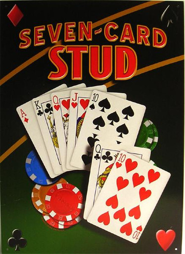 Seven Card Stud Metal Sign - American Collectibles
