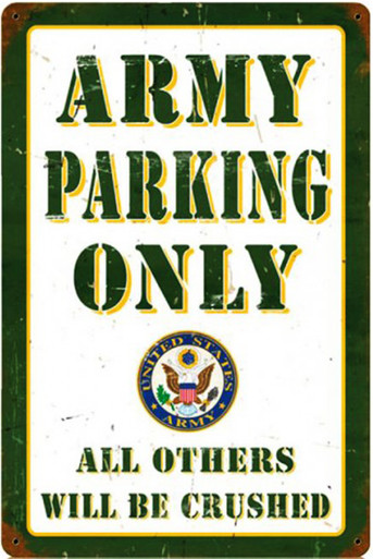 Army Parking Only Metal Sign - American Collectibles