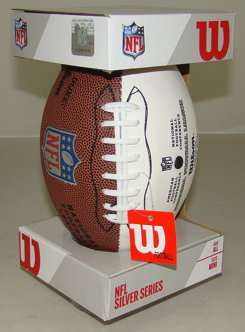 NFL New Logo Autograph White Panel Mini Game Football by Wilson (Boxed)