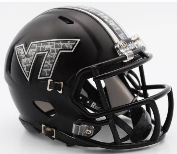 VIRGINIA TECH HOKIES Matte White NCAA Riddell Revolution SPEED Mini ...