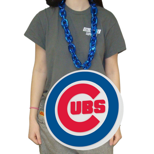 Chicago Cubs BIG LOGO 3D Fan Chain Foam Necklace