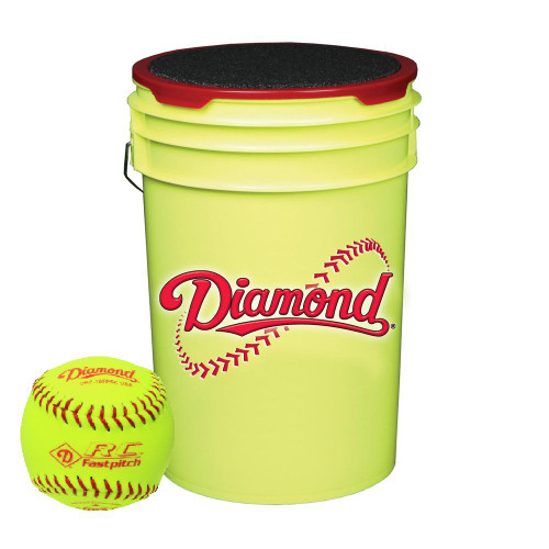 Diamond 18 Softballs Bucket Combo with 10-inch Softballs (includes 18 ...