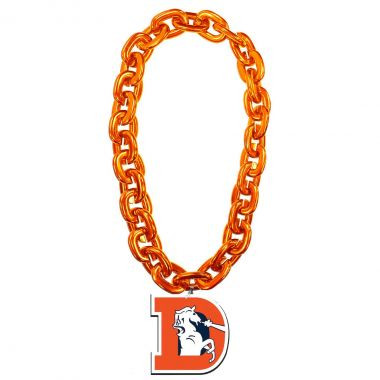 Denver Broncos Throwback NFL Touchdown Fan Chain 10 Inch 3D Foam Necklace