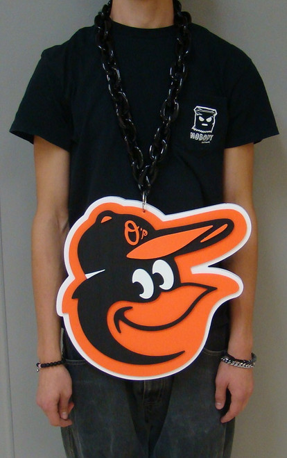 Baltimore Orioles BIG LOGO 3D Fan Chain Foam Necklace