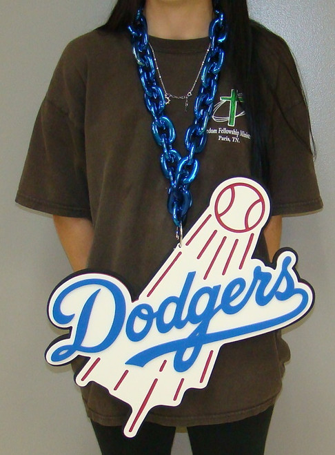 Los Angeles Dodgers BIG LOGO 3D Fan Chain Foam Necklace