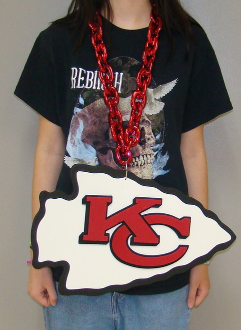 Kansas City Chiefs BIG LOGO 3D Fan Chain Foam Necklace