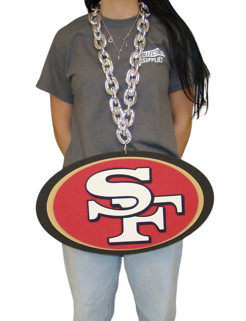 San Francisco 49ers BIG LOGO 3D Fan Chain Foam Necklace