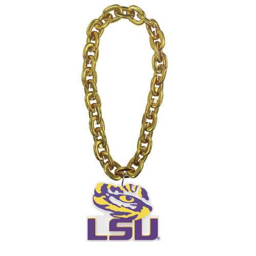 Big Plastic LSU Tigers Fan Chain Necklace - Officially Licensed Team ...
