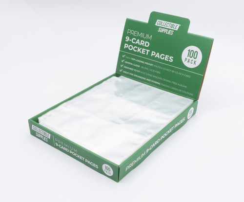 Premium 9-card Pocket Pages (100 count Box)