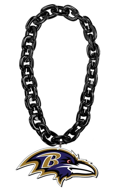 Baltimore Ravens Raven Head NFL Touchdown Fan Chain 10 Inch 3D Foam ...