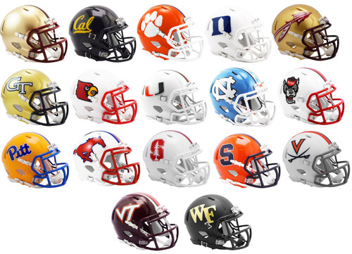 All 17 NCAA ACC Atlantic Coast Conference Current Riddell SPEED ...