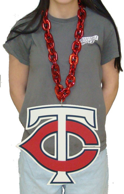 Minnesota Twins BIG LOGO 3D Fan Chain Foam Necklace