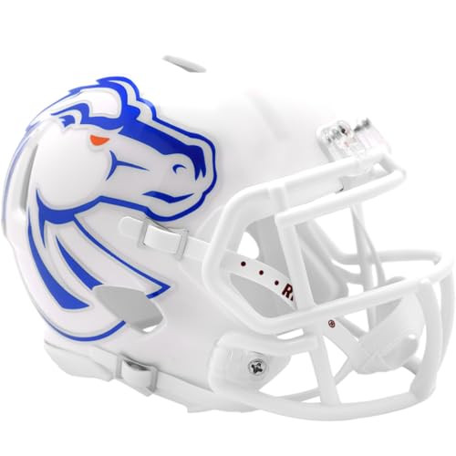 Boise State Broncos White 2024 Revolution SPEED Mini Football Helmet