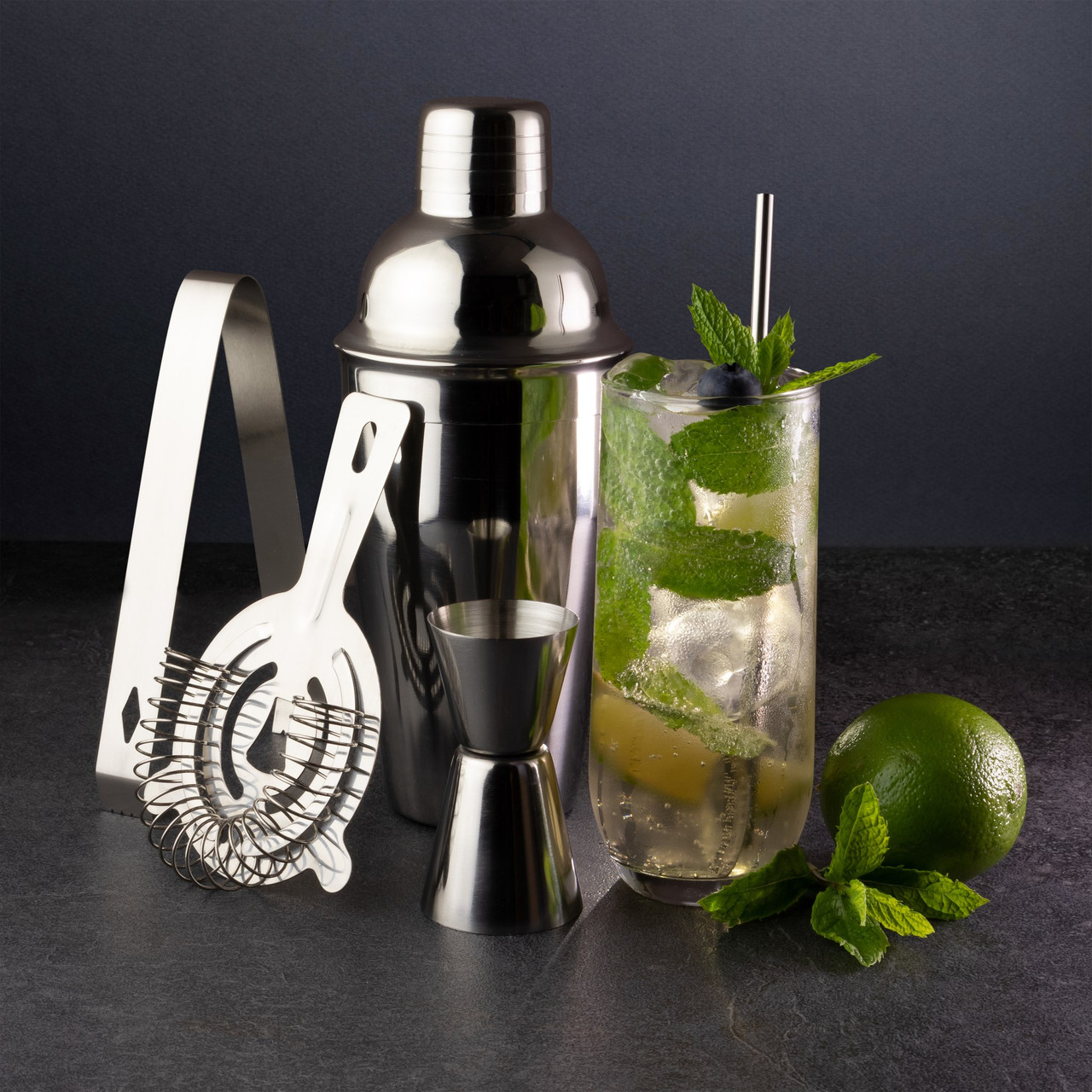 Taproom 5-Piece Stainless Steel Cocktail Set