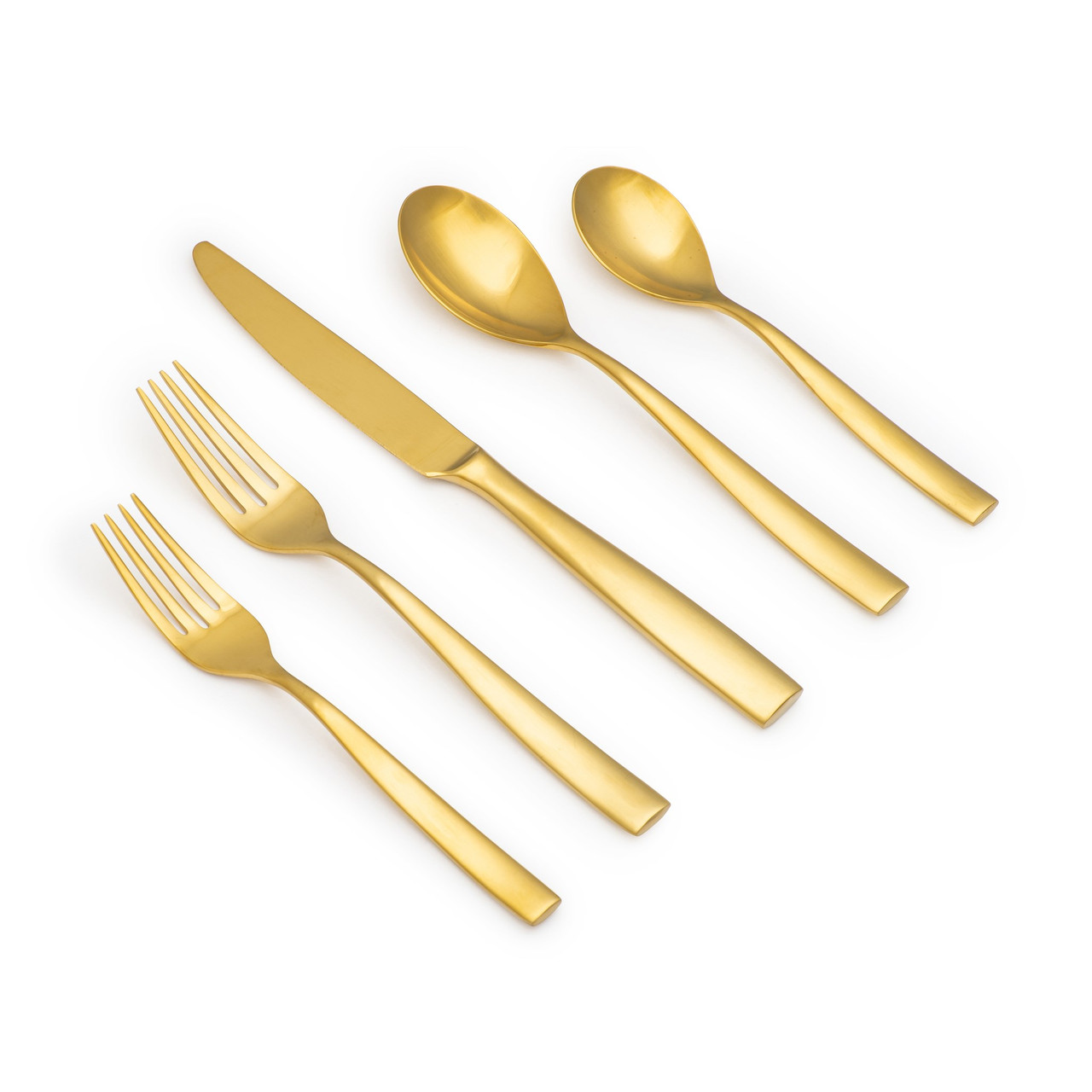 Ballet Matte Gold 20 piece Flatware Set