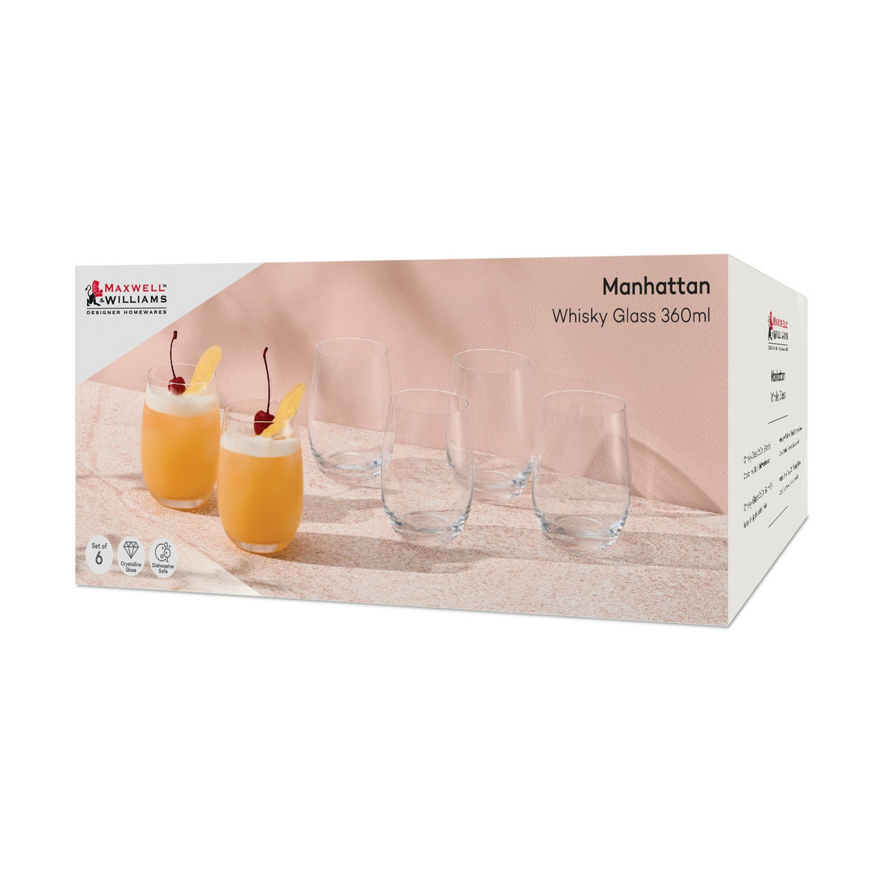 Maxwell & Williams Manhattan Whisky Glasses – Set of 6