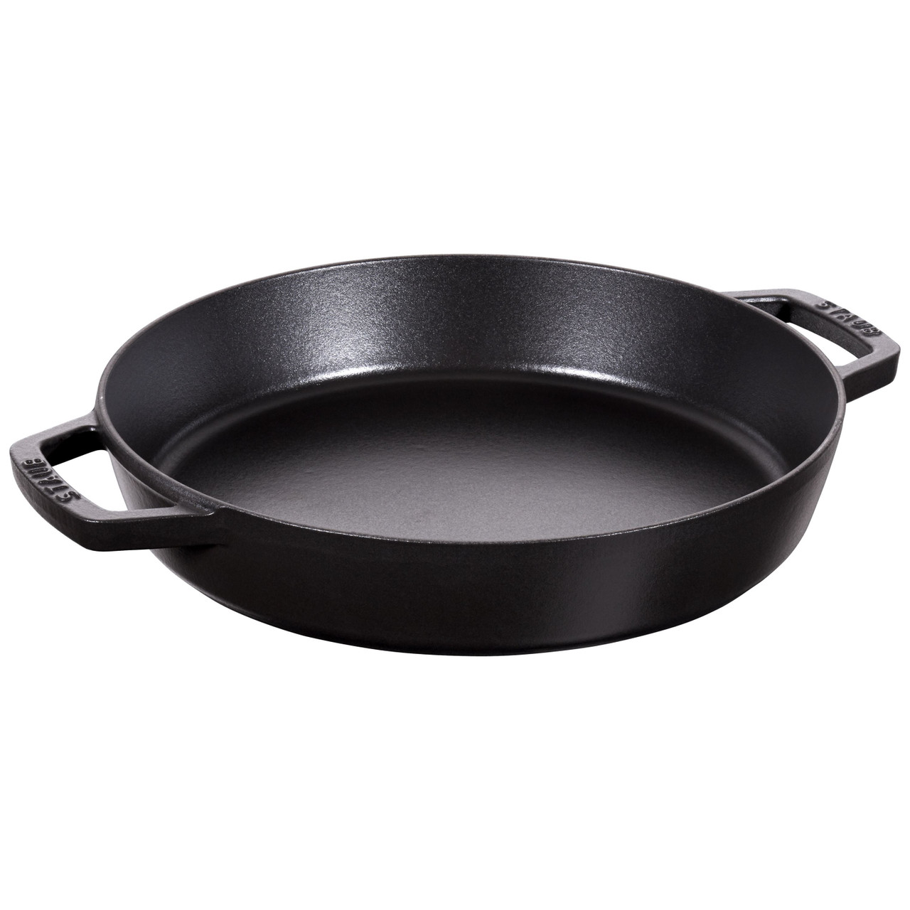 STAUB Pans 34 cm Cast Iron Double Handle Skillet, Black - KitchenEssentials