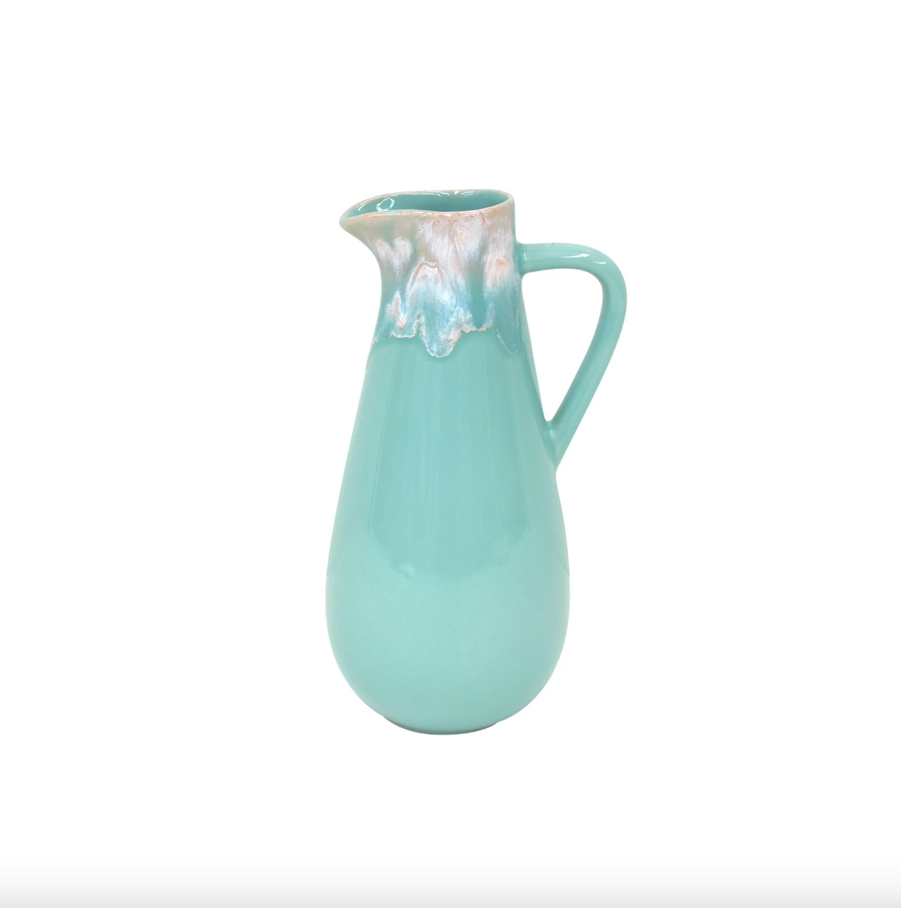 Taormina Aqua Pitcher – Portuguese Stoneware Serving Pitcher