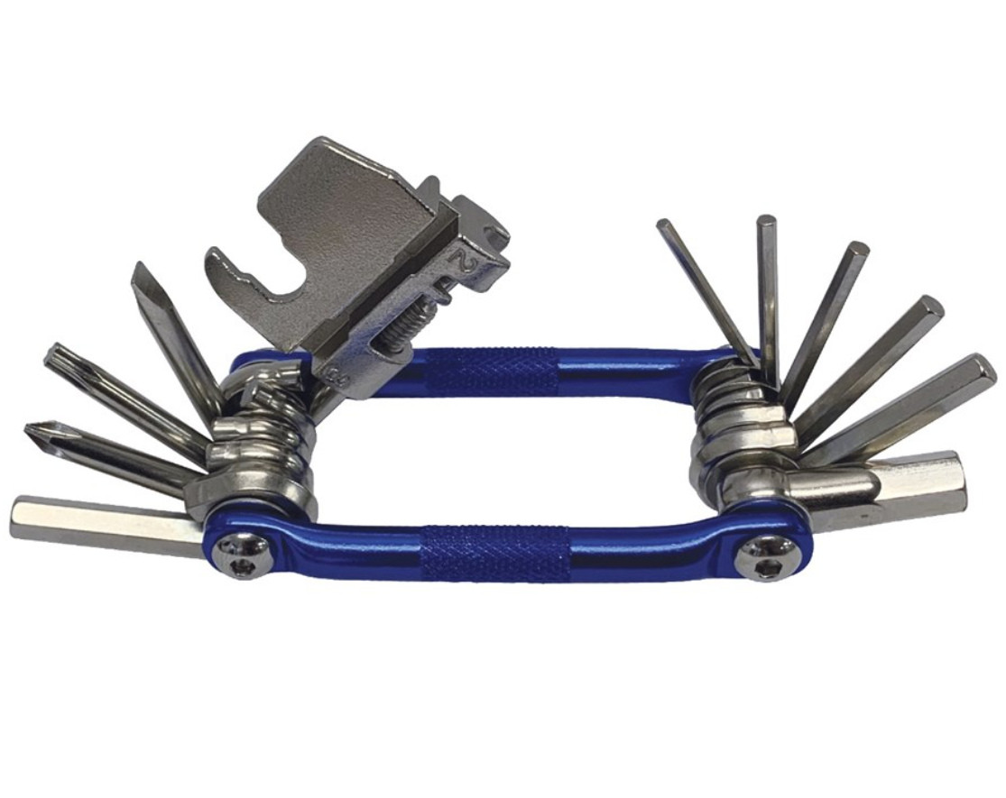 Azur MTL 14 Function Multi-Tool Blue/Silver - Bikebug