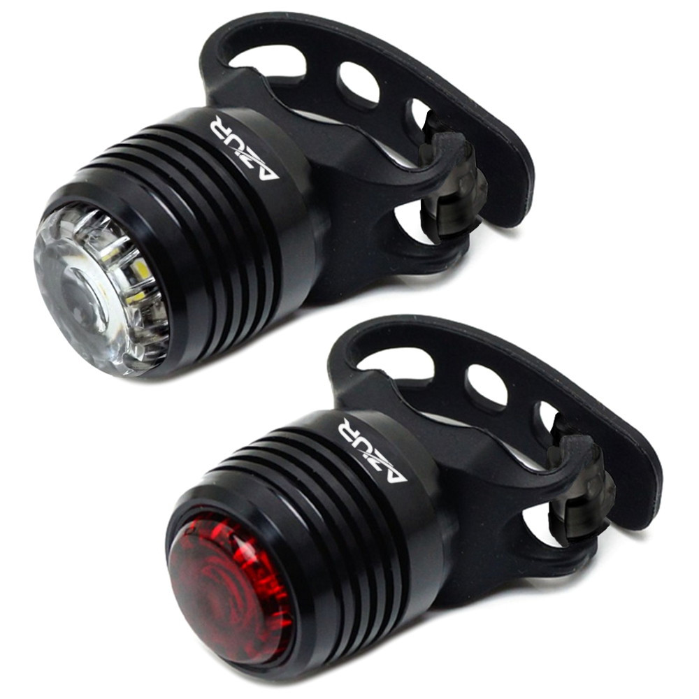 Azur Cyclops USB Front and Rear Light Set - Bikebug