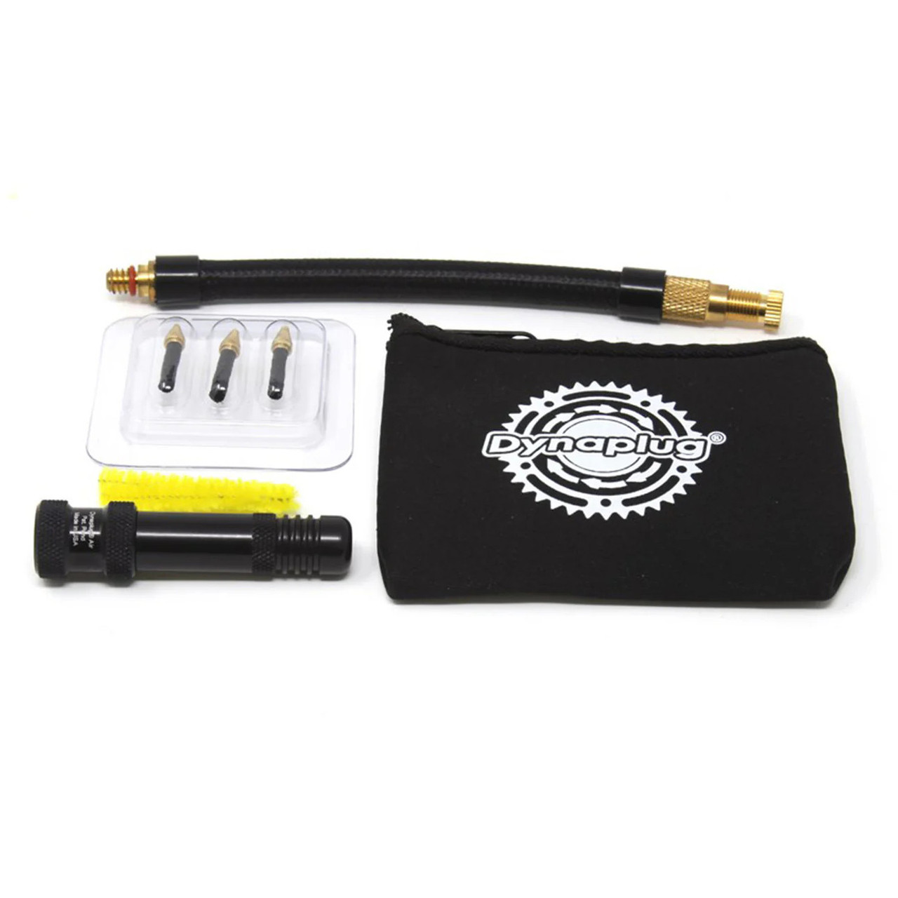 Dynaplug Air MTB w/ Pouch & Hose 2x16g Tubeless Repair Kit Black - Bikebug