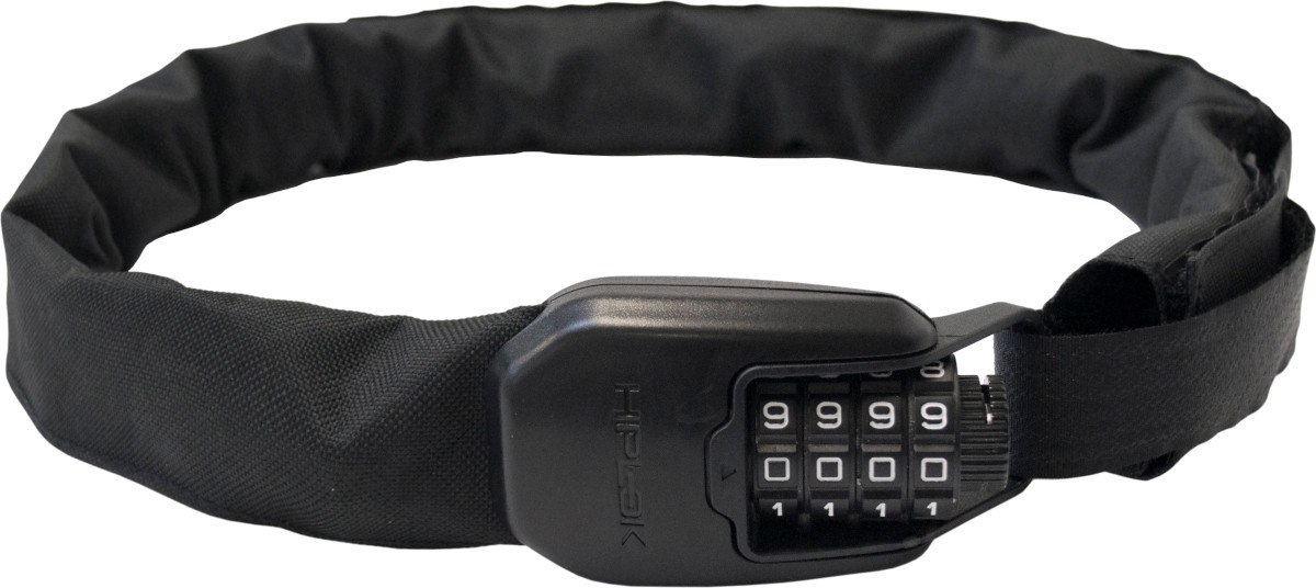 Hiplok Spin Wearable Chain Combination Lock Black - Bikebug