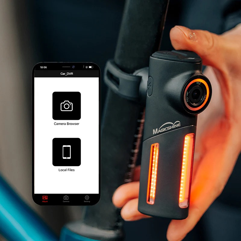 Magic Shine SeeMee DV 30 Lumen Cycling Rear Light + Camera Black - Bikebug