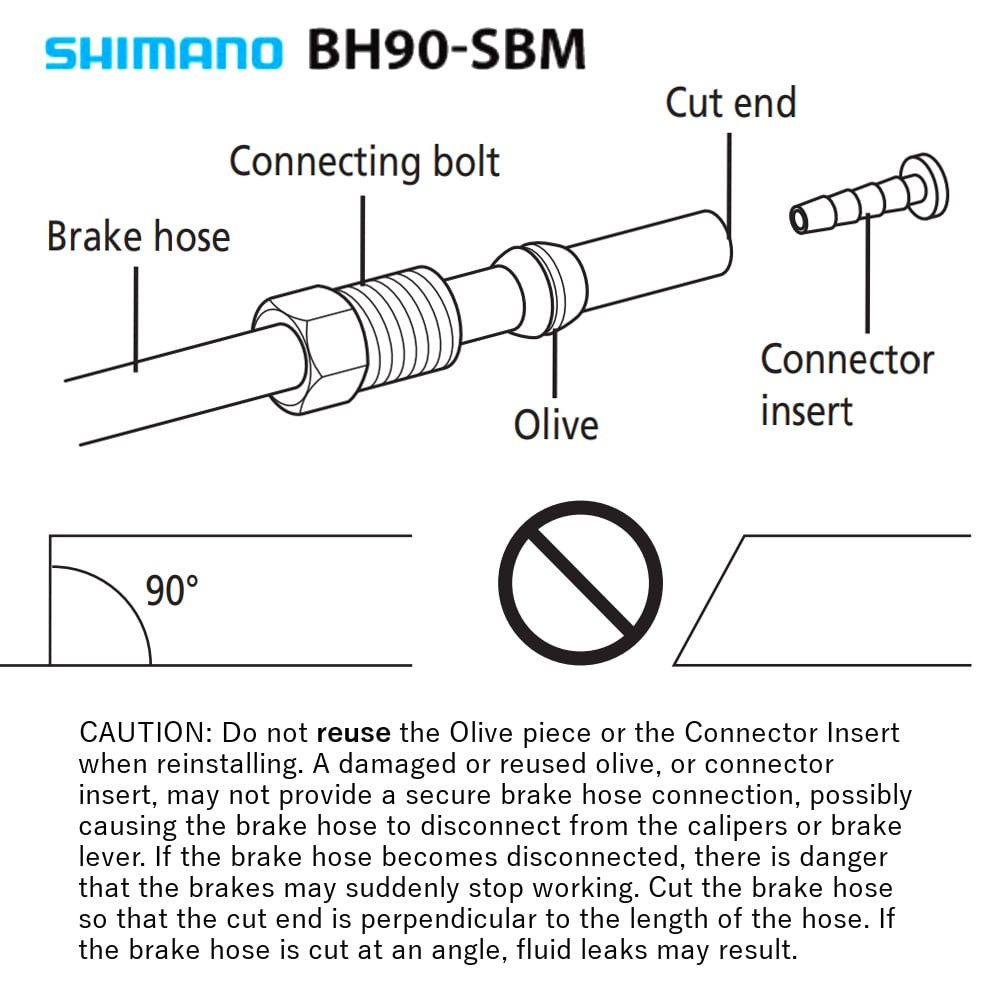 Shimano SM-BH90-SBM 1000mm Disc Brake Hose (XTR, XT, Deore, SLX) - Bikebug