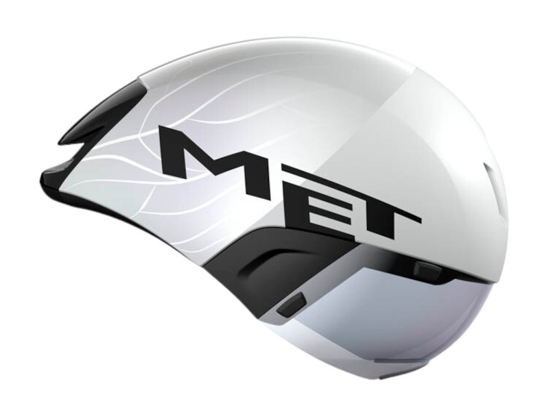 MET Codatronca Triathlon Helmet White/Silver - Bikebug