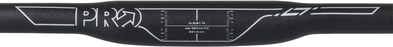 PRO LT Compact Ergo 44cm x 31.8mm Handlebars Black - Bikebug