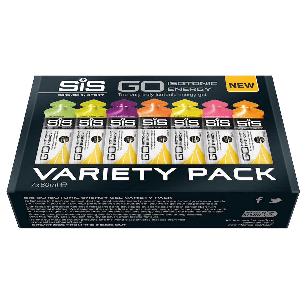 SIS GO Energy Isotonic 7x 60ml Gel Variety Pack - Bikebug