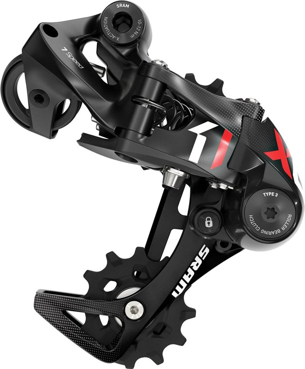 SRAM X01 DH X Horizon 7 Speed Medium Cage Rear Derailleur Black Pushys Pushys